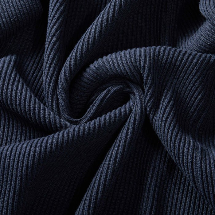 Adaptive Chunky English Rib Stitch Cardigan with Magnetic Button Front
